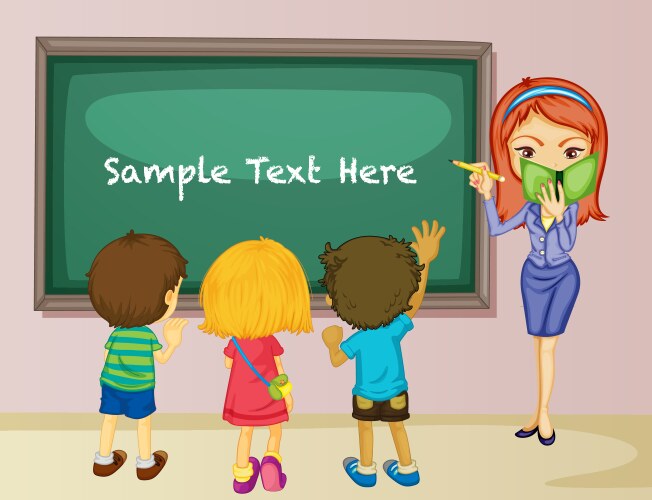 Teach me Royalty Free Vector Image - VectorStock