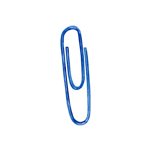 Paper clip sketch Royalty Free Vector Image - VectorStock