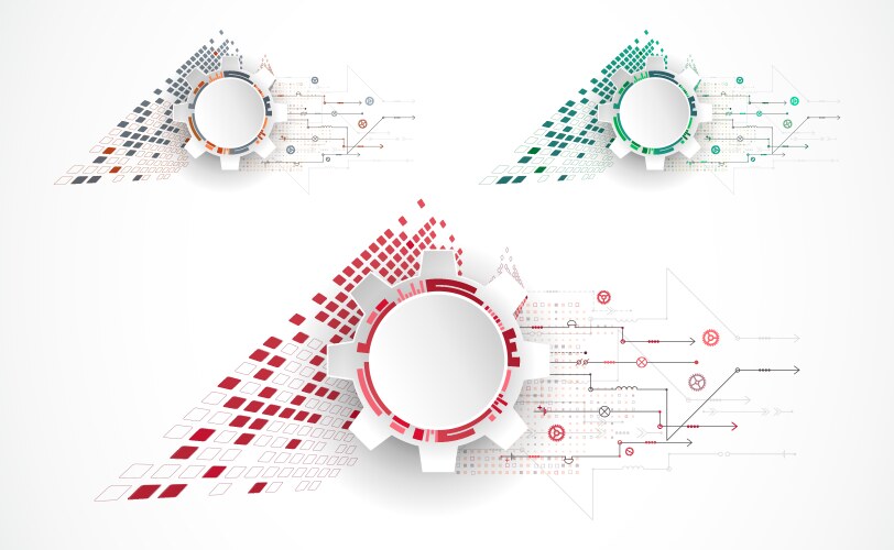 Abstract technology background cogwheels art theme