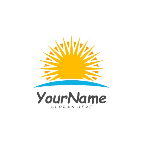 Sunlight logo symbol icon design Royalty Free Vector Image