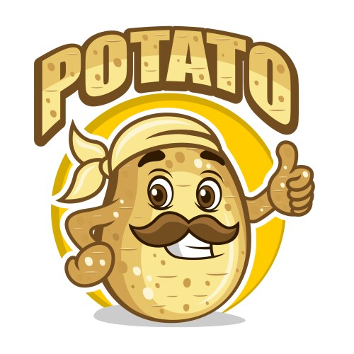 Logo icon design potato farm Royalty Free Vector Image