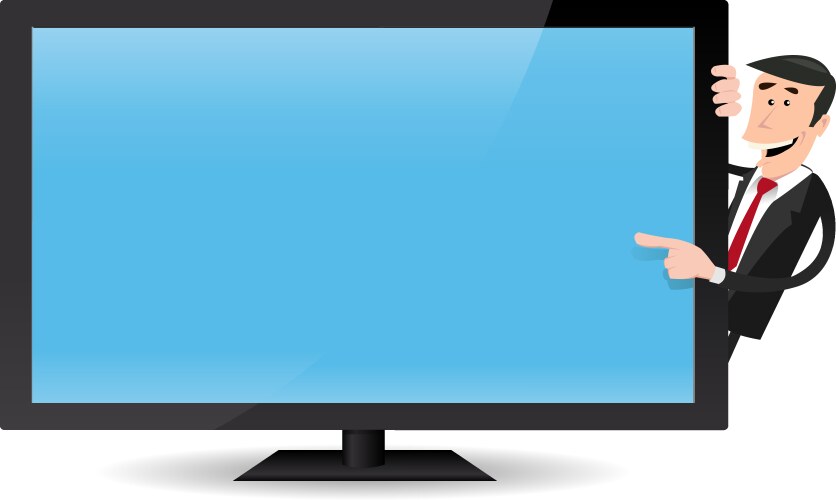 Announcer tv presenters man Royalty Free Vector Image