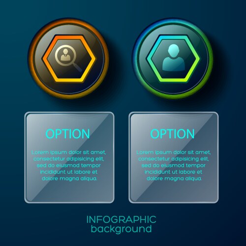 Touchable stickies infographic background Vector Image