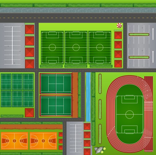 Top view futsal field template sports ground Vector Image