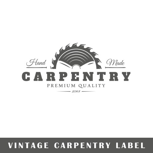 Carpentry logotype Royalty Free Vector Image - VectorStock