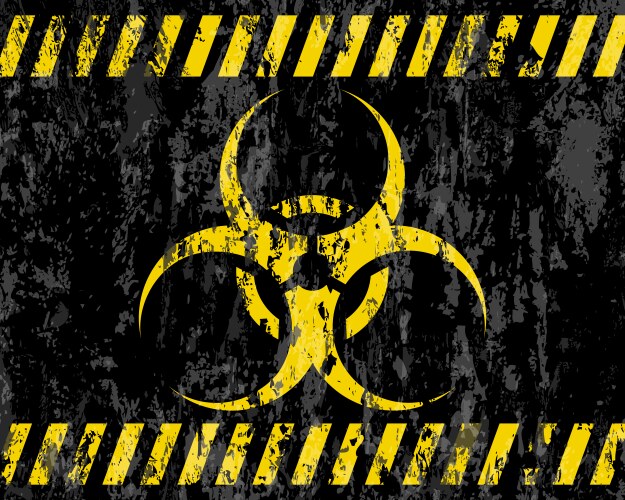 Poster zombie outbreak sign board Royalty Free Vector Image