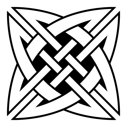 Celtic knot rune bound hearts infinity symbol Vector Image