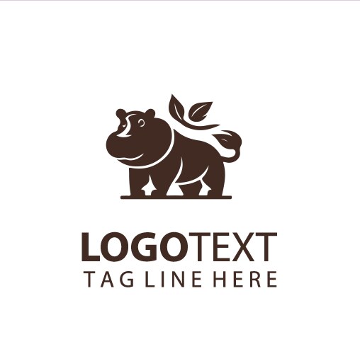 Hippo logo Royalty Free Vector Image - VectorStock