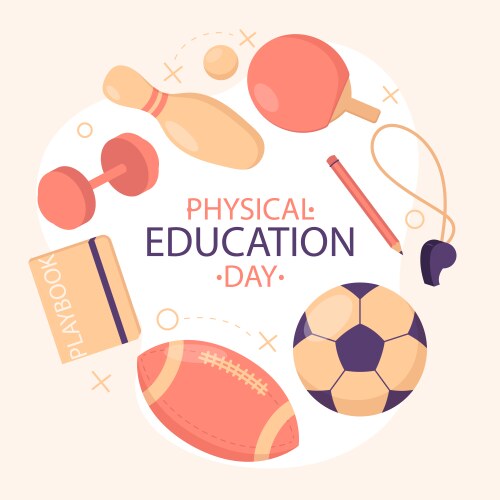 Physical education at school isolated cartoon Vector Image