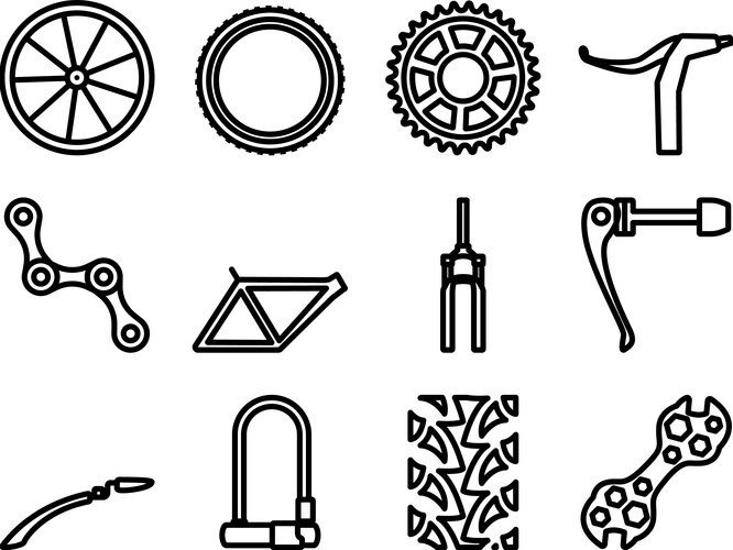 Bike gear star icon Royalty Free Vector Image - VectorStock