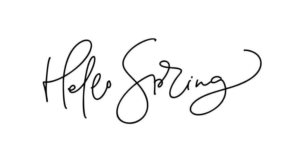 Hand drawn text lettering hello spring Royalty Free Vector