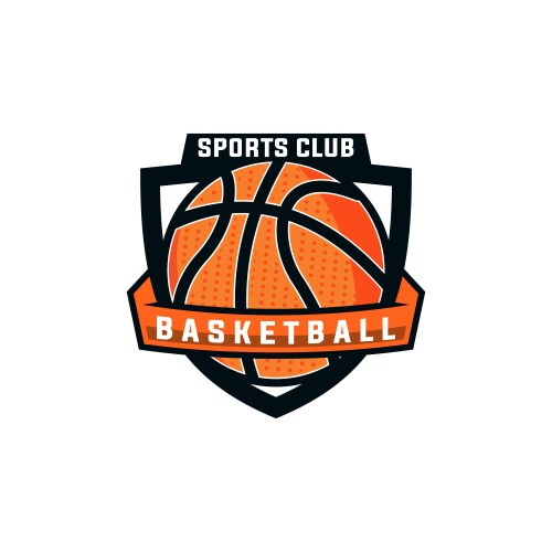Basketball sport logo Royalty Free Vector Image