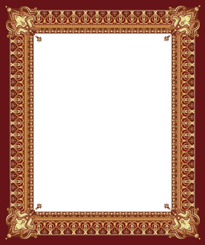 Gold vintage frame Royalty Free Vector Image - VectorStock