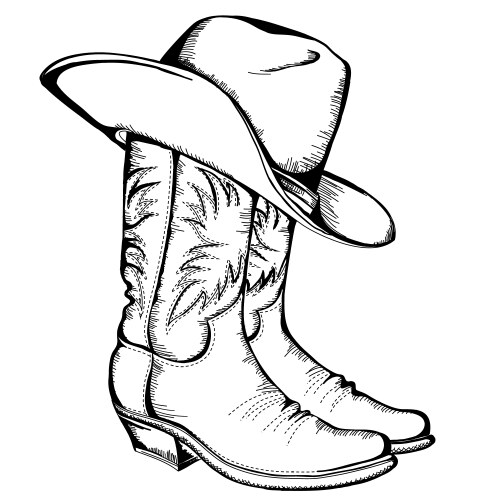 Cowboy Boots Outline Vector Images (over 2,500)