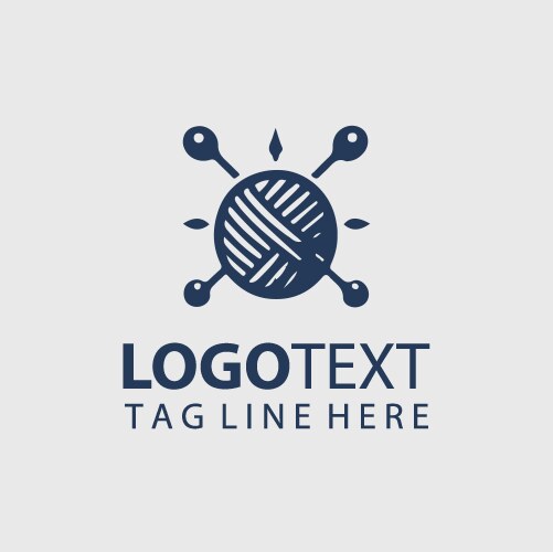 Knitting logo Royalty Free Vector Image - VectorStock