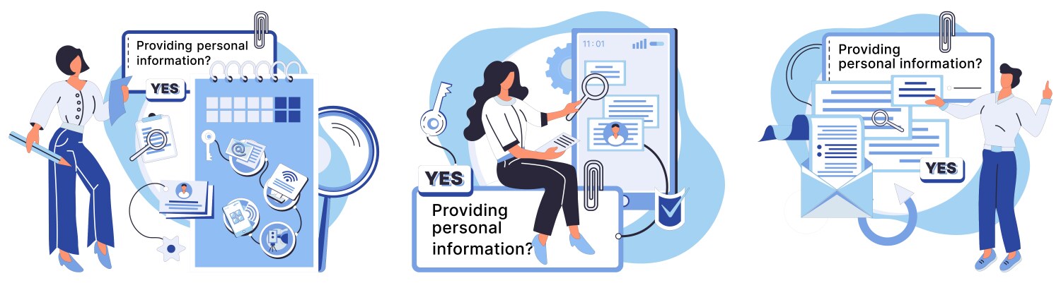 Personal information effective management Vector Image