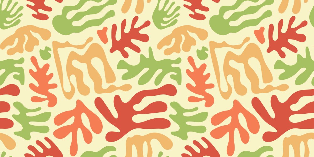 Abstract plant leaf art seamless pattern Vector Image