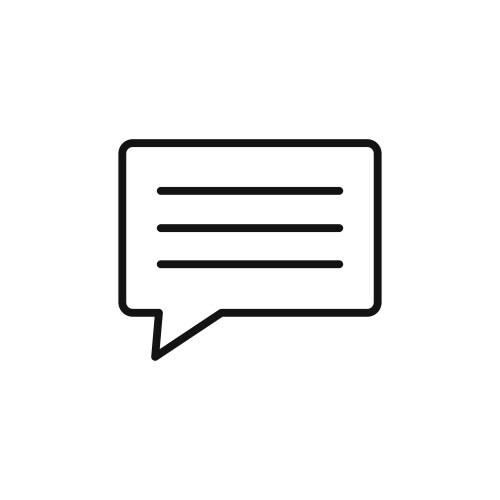 Comment logo sign outline Royalty Free Vector Image