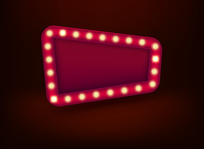 Blank square frame on red background layout Vector Image
