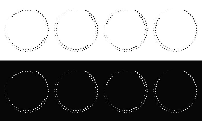 Abstract Round Dotted Frames – Royalty-Free Vector | VectorStock
