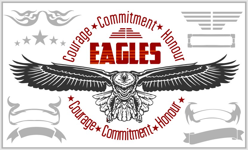 American eagle emblem Royalty Free Vector Image