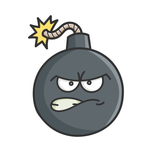Cartoon bomb design Royalty Free Vector Image - VectorStock