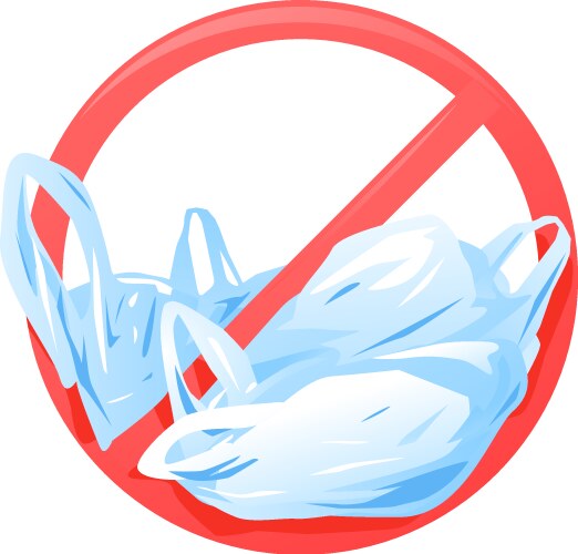 Say no to plastic bags poster Royalty Free Vector Image