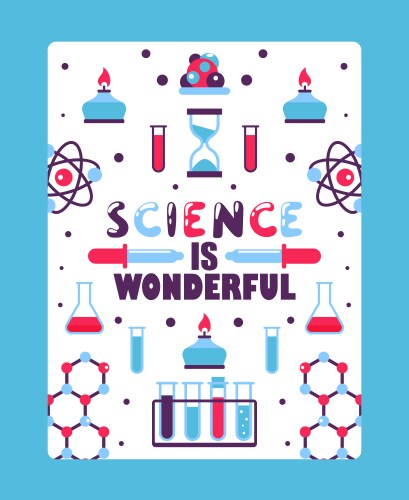 Science realistic frame Royalty Free Vector Image