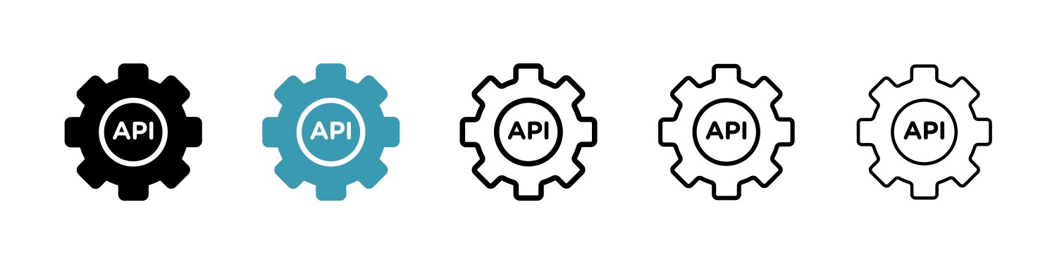 Api line icon set Royalty Free Vector Image - VectorStock