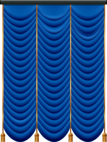 Draping curtains realistic set Royalty Free Vector Image