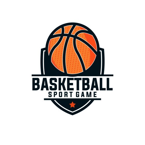 Basketball sport logo Royalty Free Vector Image