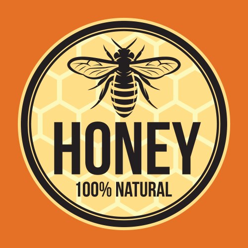 Color set templates for honey packaging design Vector Image