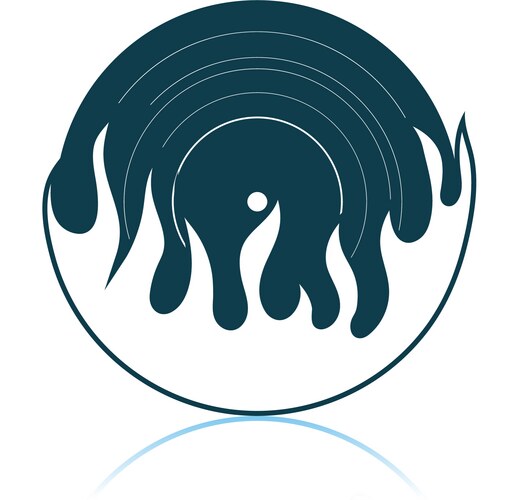 Flame vinyl icon Royalty Free Vector Image - VectorStock