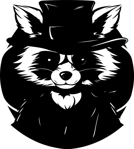 A raccoon gangster wearing hat and sunglasses Vector Image