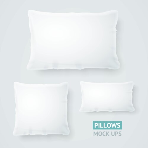 White pillow layout square Royalty Free Vector Image