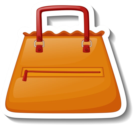 A sticker template with an old woman and her Vector Image