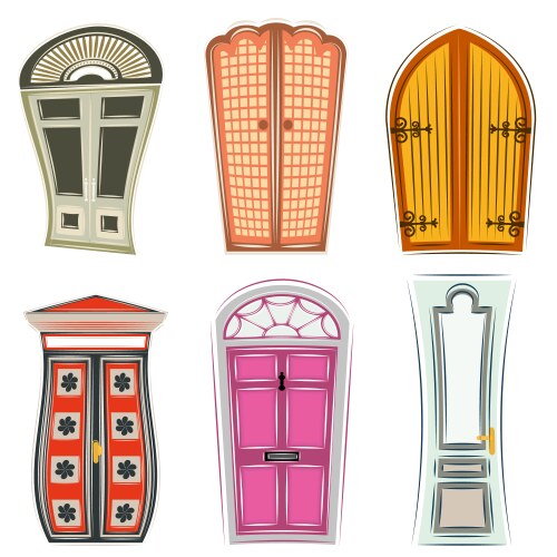 Islamic windows and doors with arabian art Vector Image