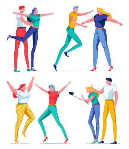 Multicultural little kids having fun together Vector Image