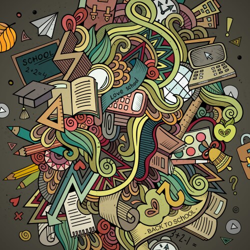 Cartoon hand-drawn doodle on the subject Vector Image