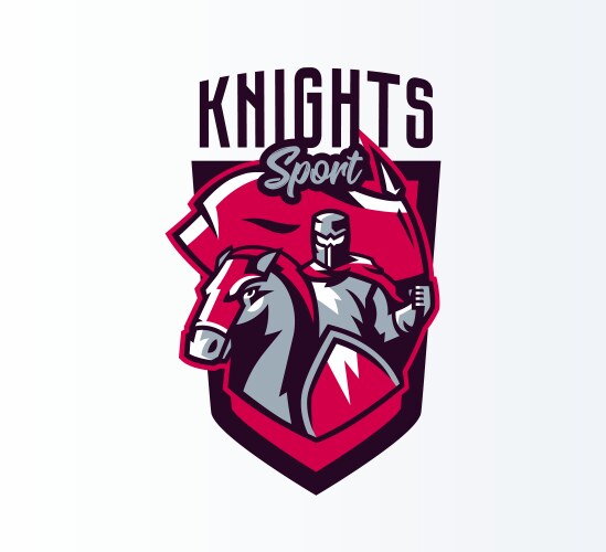 Medieval knight tournament sport logo Royalty Free Vector