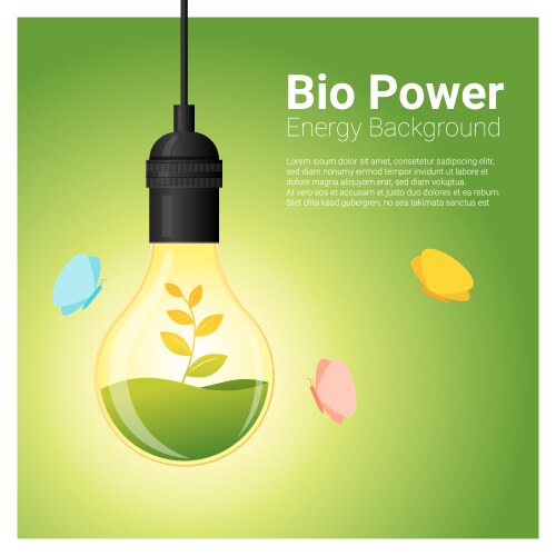 Energy concept background with bio Royalty Free Vector Image