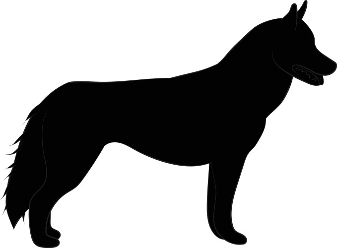 Husky Silhouette Vector Images (over 3,500)