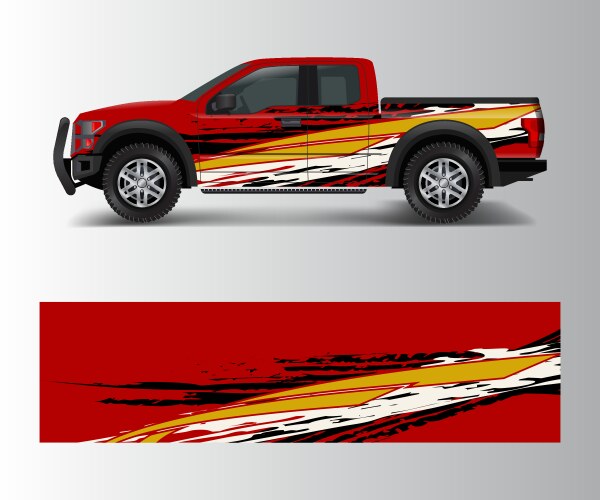 Aggressive Rally Car Wrap Royalty Free Vector Image