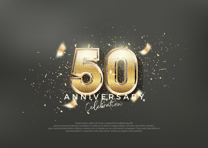 Elegant and luxurious 50th anniversary design Vector Image