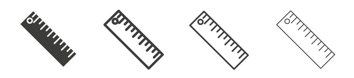 School ruler icon set size height distance – Royalty-Free Vector ...