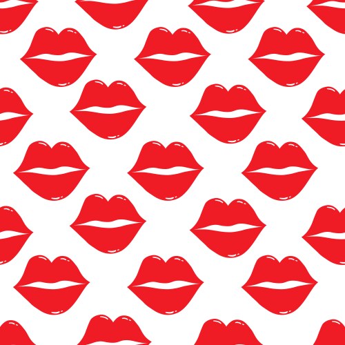 Red lips a collection different shapes Royalty Free Vector