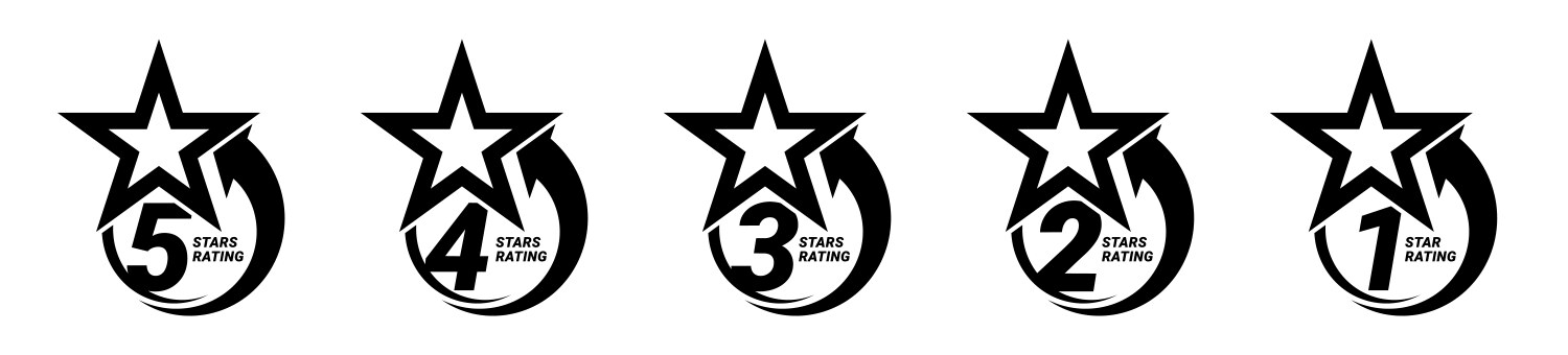Star rating symbol or emblem Royalty Free Vector Image