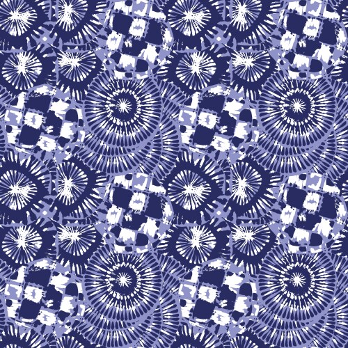 Indigo blue stitch effect abstract seamless Vector Image