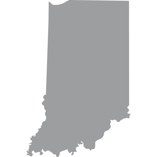 Simple outline map of indiana is a state Vector Image