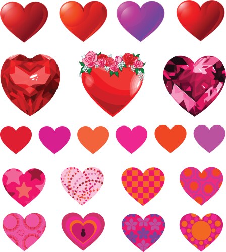 Abstract seamless hearts pattern Royalty Free Vector Image